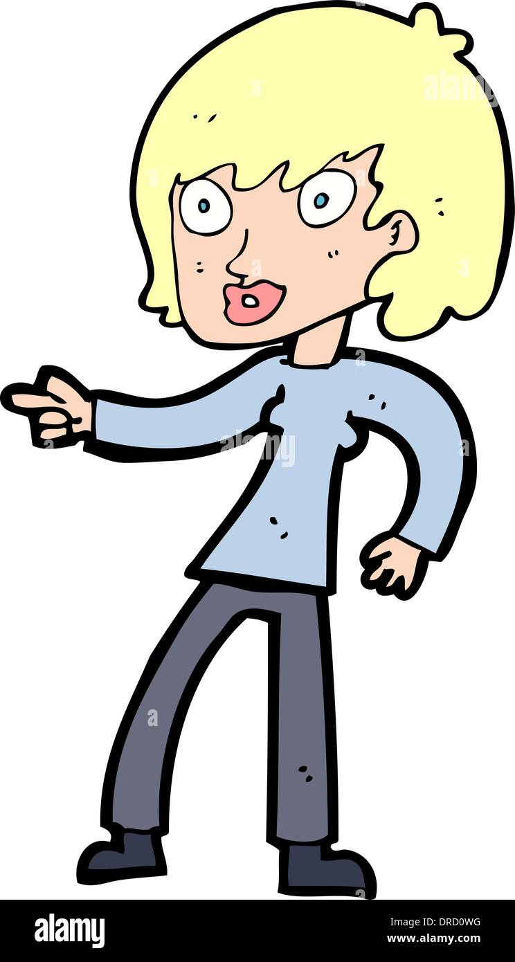 cartoon woman pointing Stock Vector Image & Art - Alamy