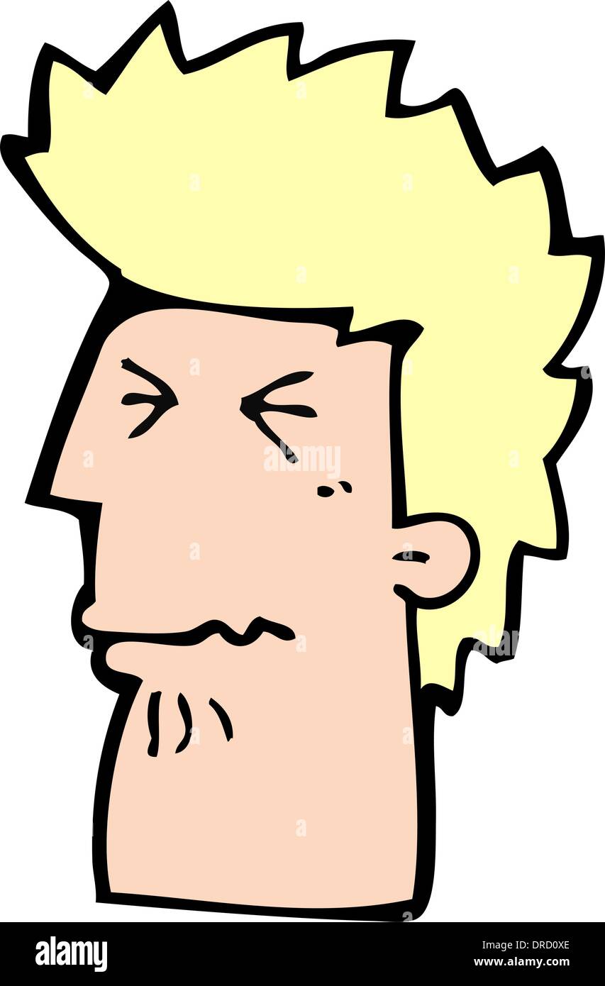 cartoon unhappy man Stock Vector Image & Art - Alamy