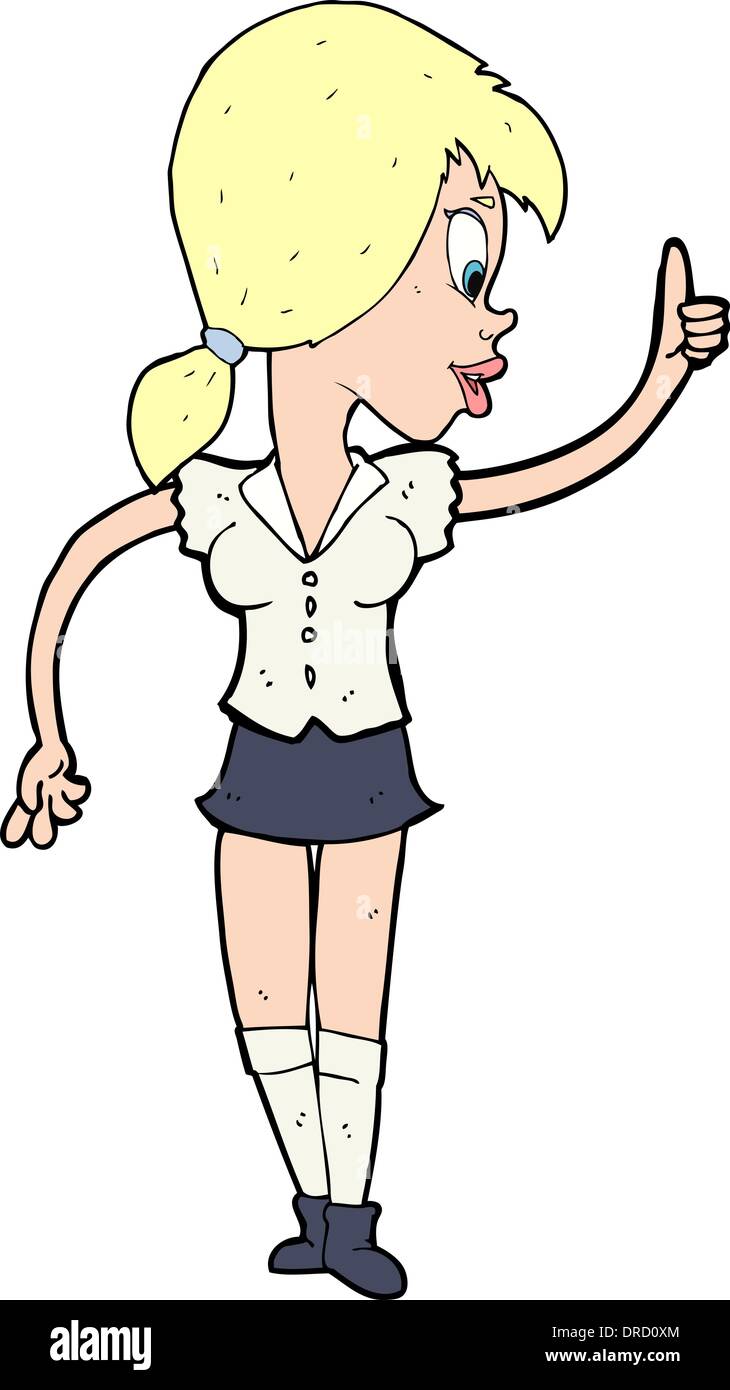 cartoon girl with idea Stock Vector Image & Art - Alamy