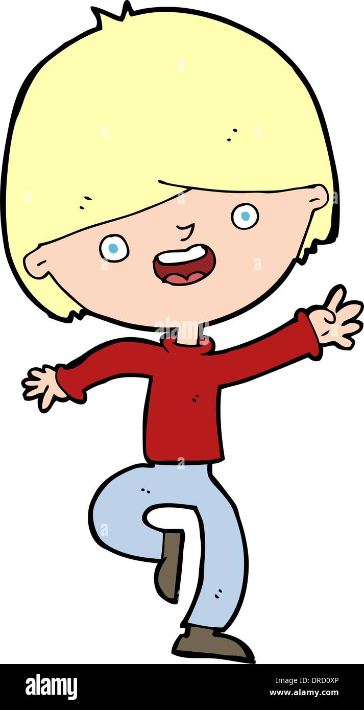 cartoon happy boy dancing Stock Vector Image & Art - Alamy