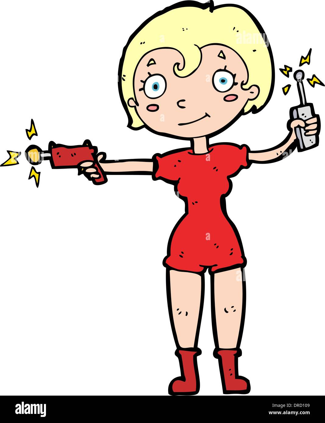 cartoon future space girl Stock Vector Image & Art - Alamy