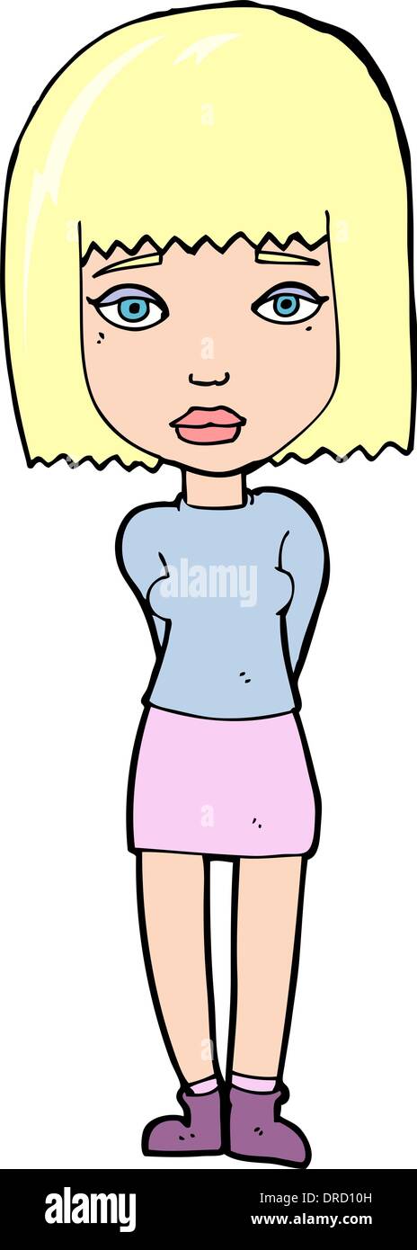 cartoon serious girl Stock Vector Image & Art - Alamy