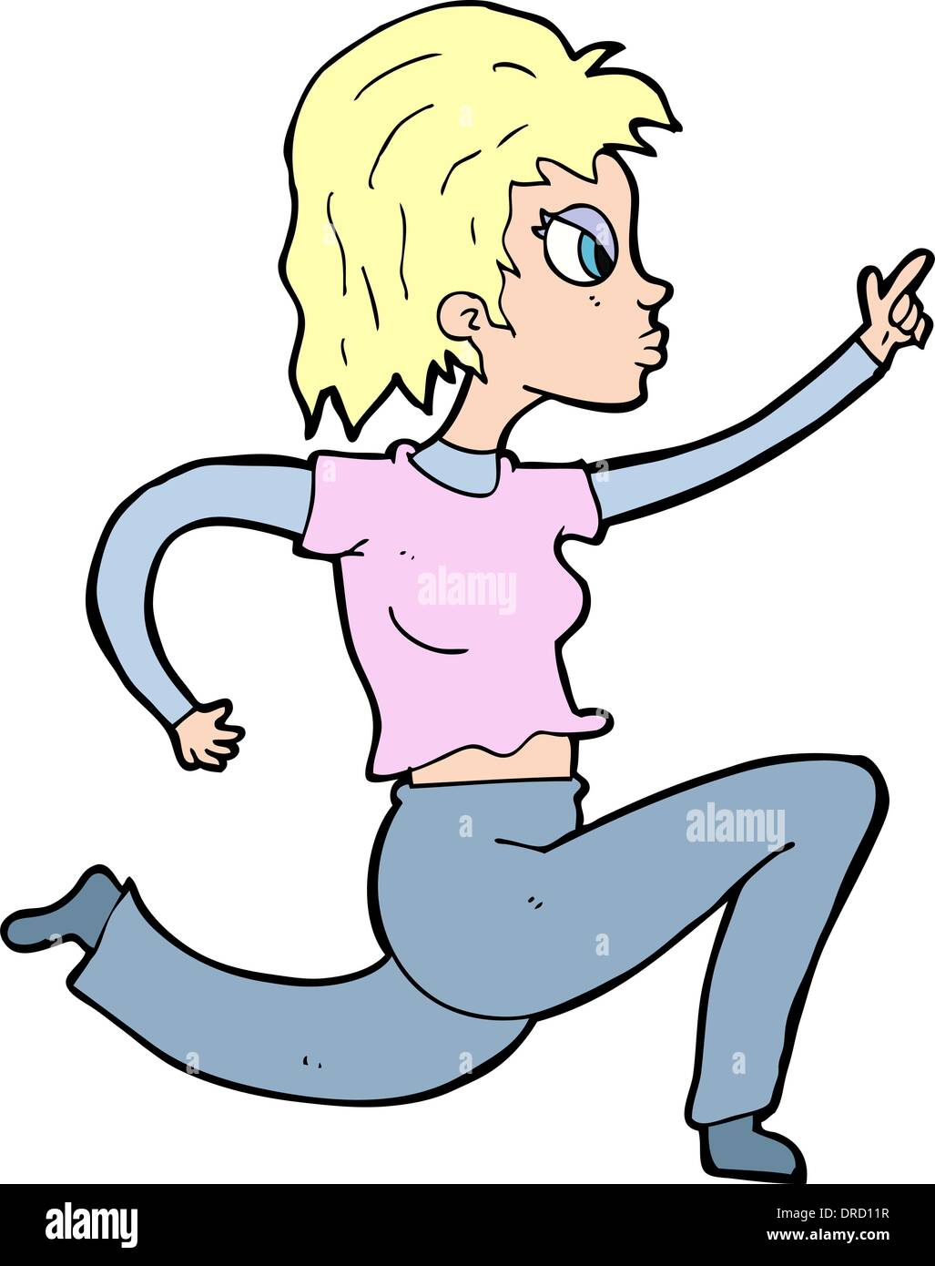 Rushing woman running Stock Vector Images - Alamy