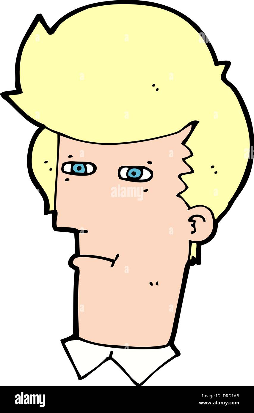 cartoon man narrowing eyes Stock Vector Image & Art - Alamy