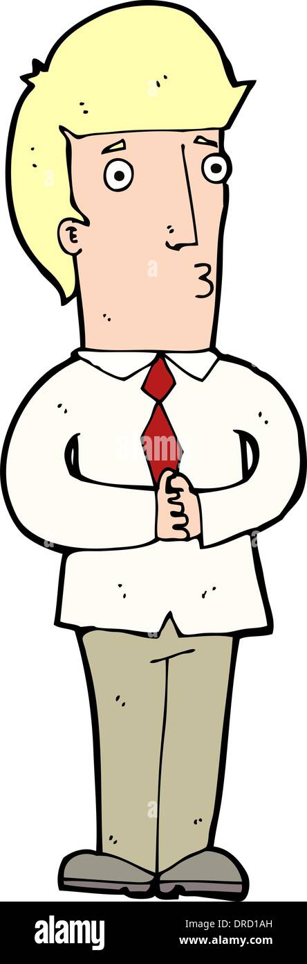 cartoon nervous man Stock Vector Image & Art - Alamy