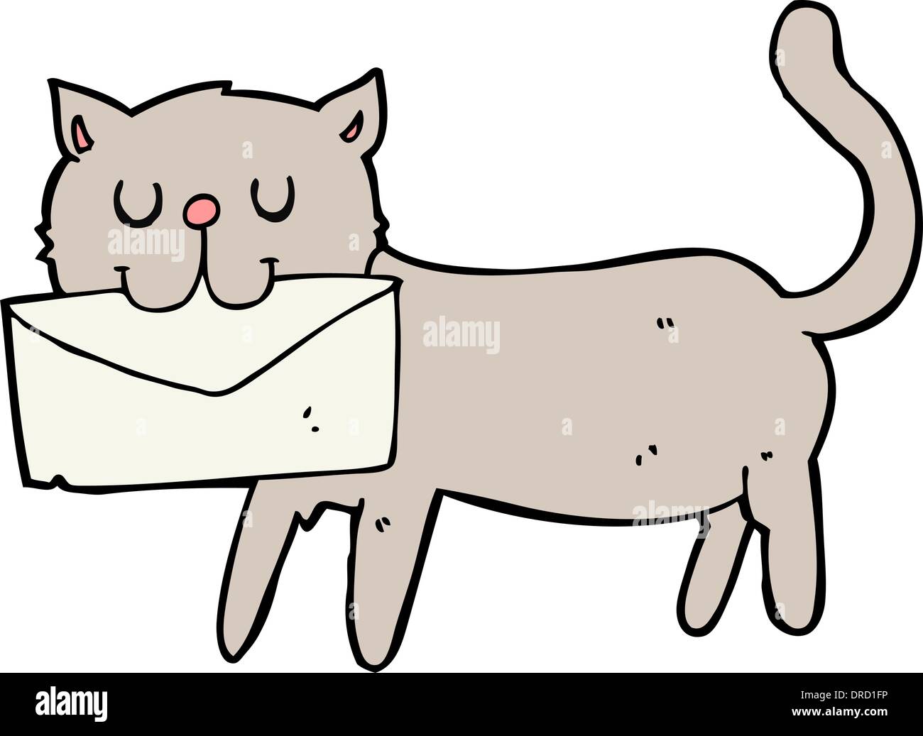 cartoon cat carrying letter Stock Vector Image & Art - Alamy