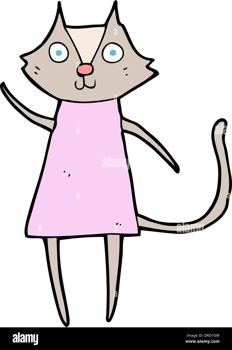 cute cartoon cat waving Stock Vector Image & Art - Alamy
