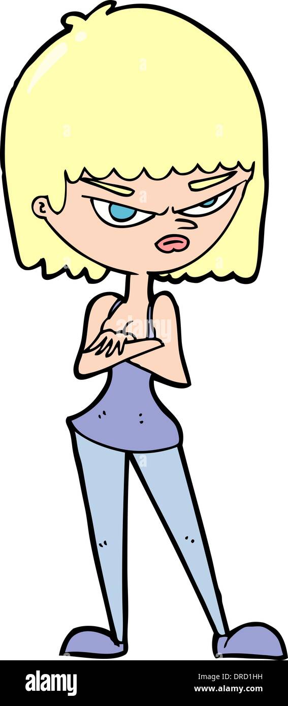 cartoon angry woman Stock Vector Image & Art - Alamy