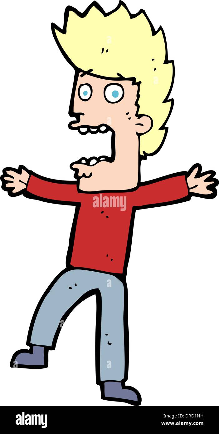 cartoon terrified man Stock Vector Image & Art - Alamy