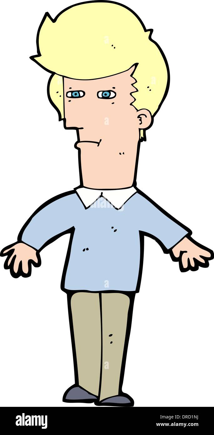 cartoon suspicious man Stock Vector Image & Art - Alamy