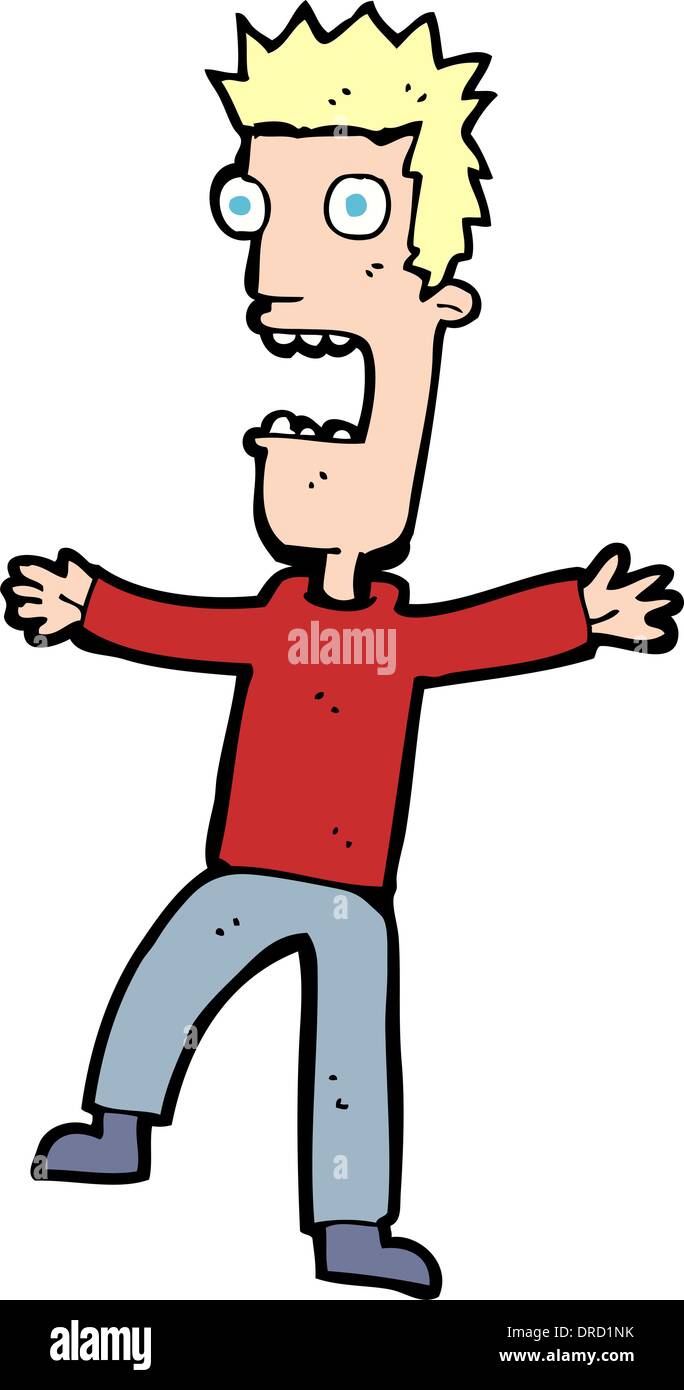 cartoon terrified man Stock Vector Image & Art - Alamy