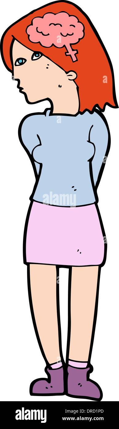 cartoon brainy woman Stock Vector Image & Art - Alamy
