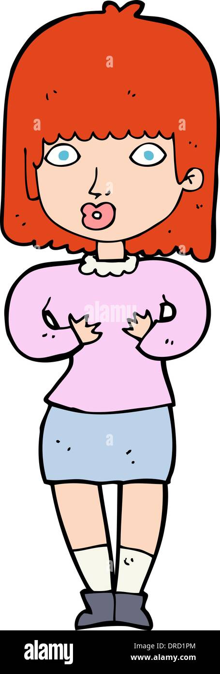 cartoon shocked woman Stock Vector Image & Art - Alamy