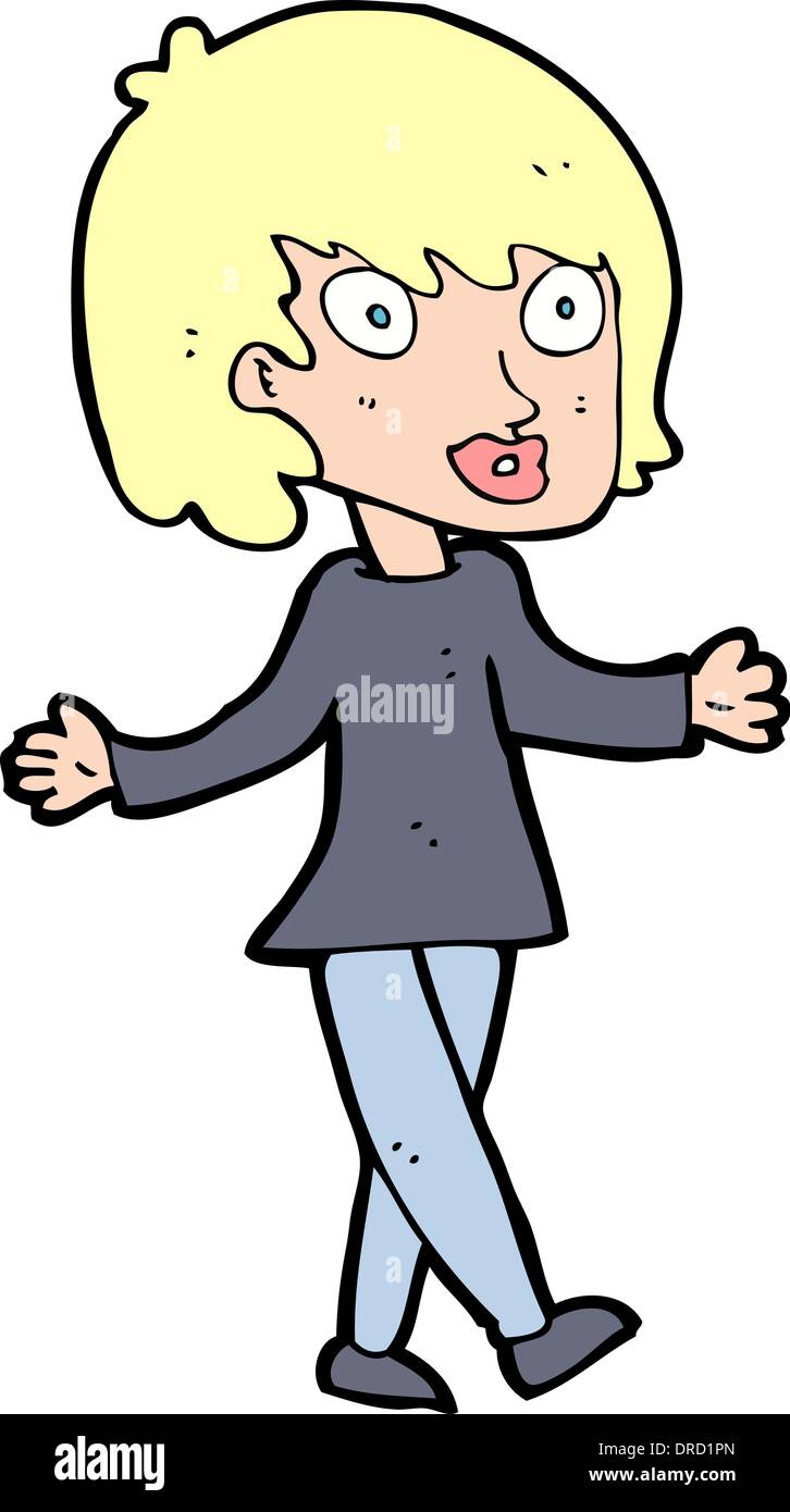 cartoon woman with open arms Stock Vector Image & Art - Alamy