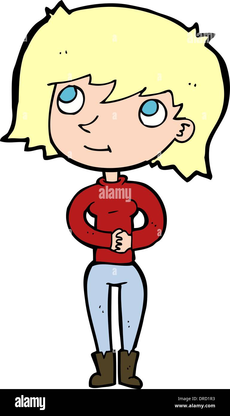 cartoon friendly woman Stock Vector Image & Art - Alamy