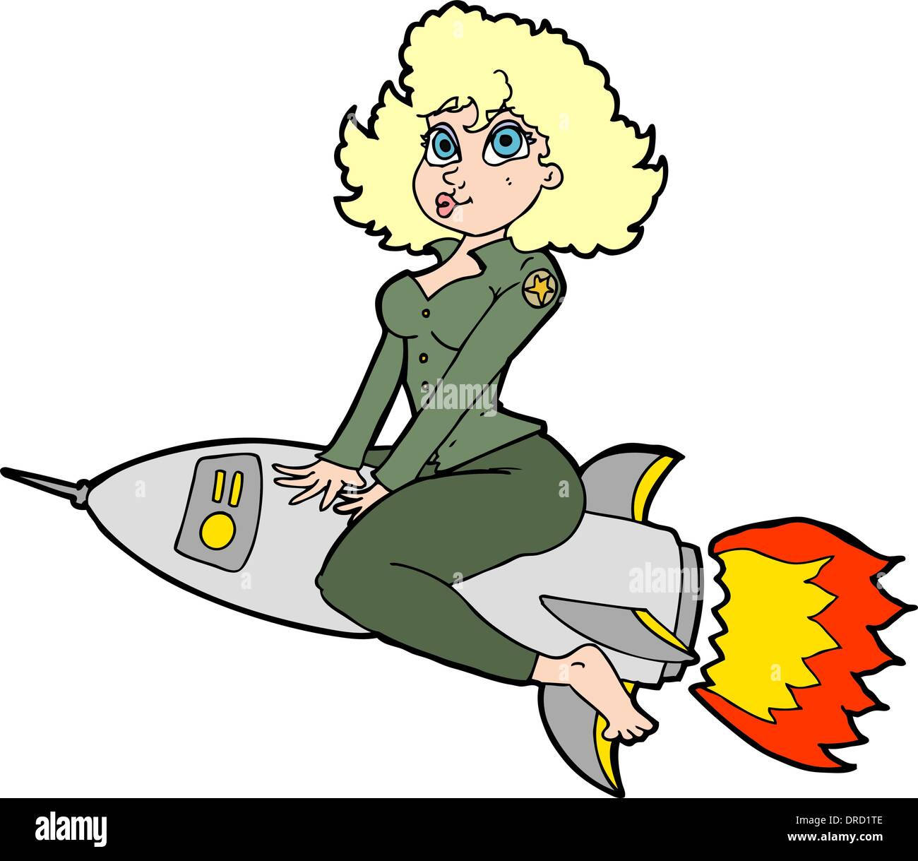 Rocket girl retro pin up hi-res stock photography and images - Alamy