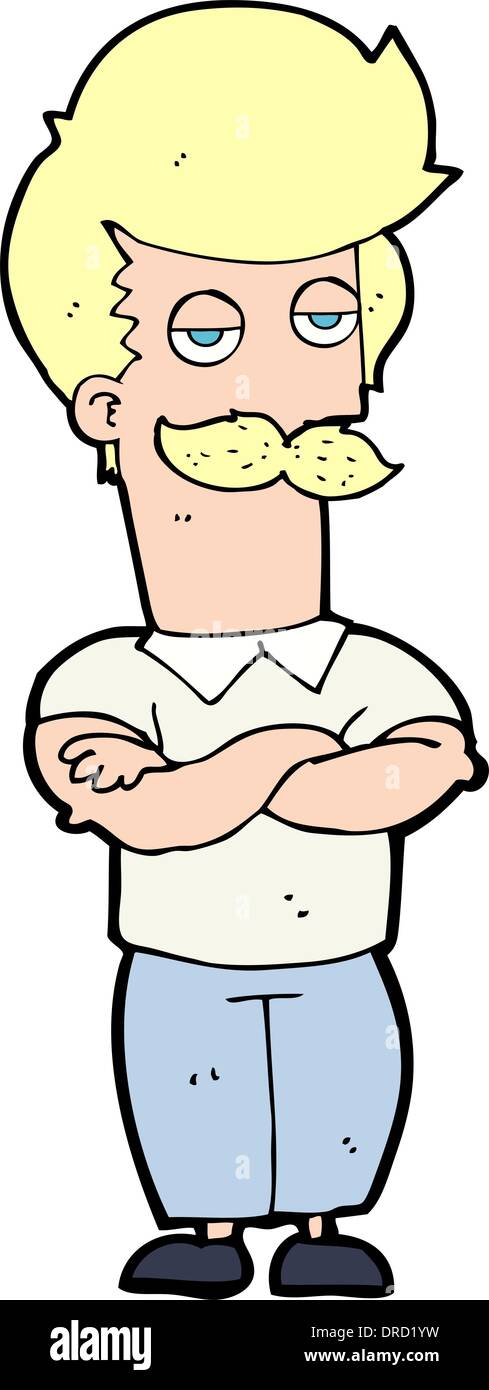 cartoon mustache muscle man Stock Vector Image & Art - Alamy