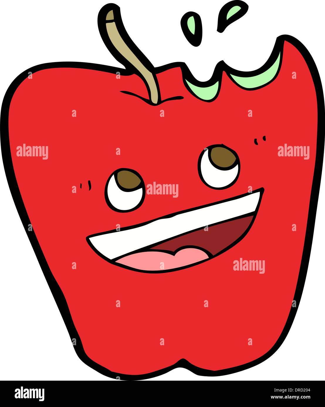 happy apple cartoon Stock Vector Image & Art - Alamy