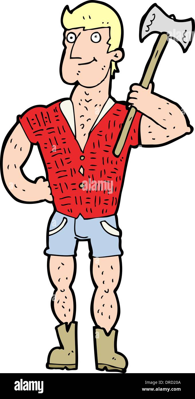 Handsome muscular lumberjack man hi-res stock photography and images ...
