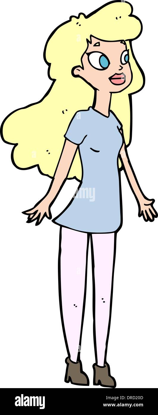 cartoon pretty girl Stock Vector Image & Art - Alamy