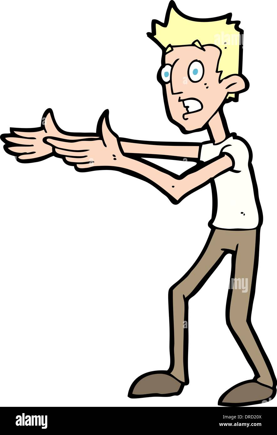 cartoon man desperately explaining Stock Vector Image & Art - Alamy