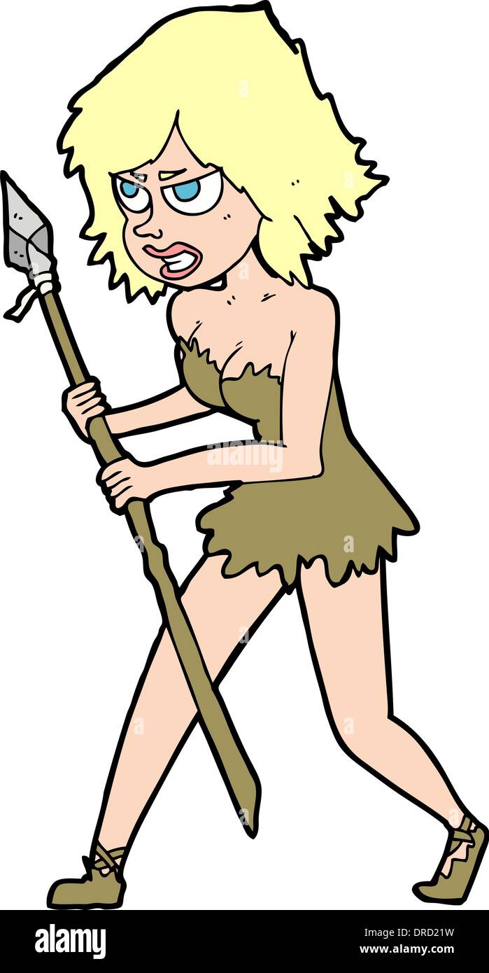 cartoon cave girl Stock Vector Image & Art - Alamy