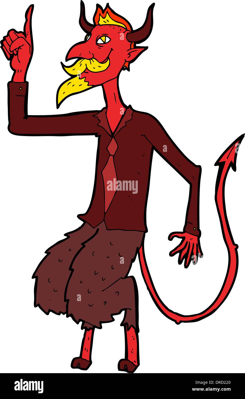 cartoon devil in shirt and tie Stock Vector Image & Art - Alamy