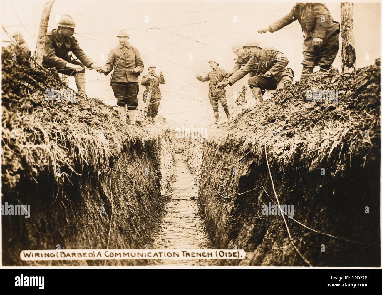 Communications trench WWI Stock Photo - Alamy