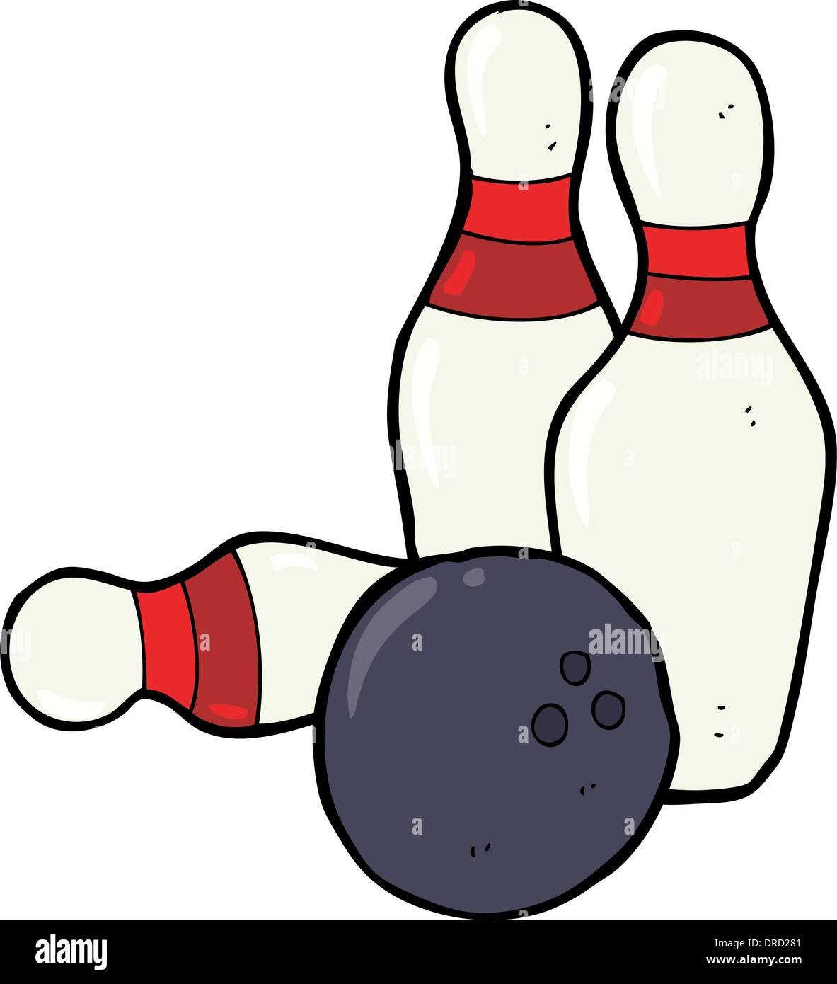 ten pin bowling cartoon Stock Vector Image & Art - Alamy