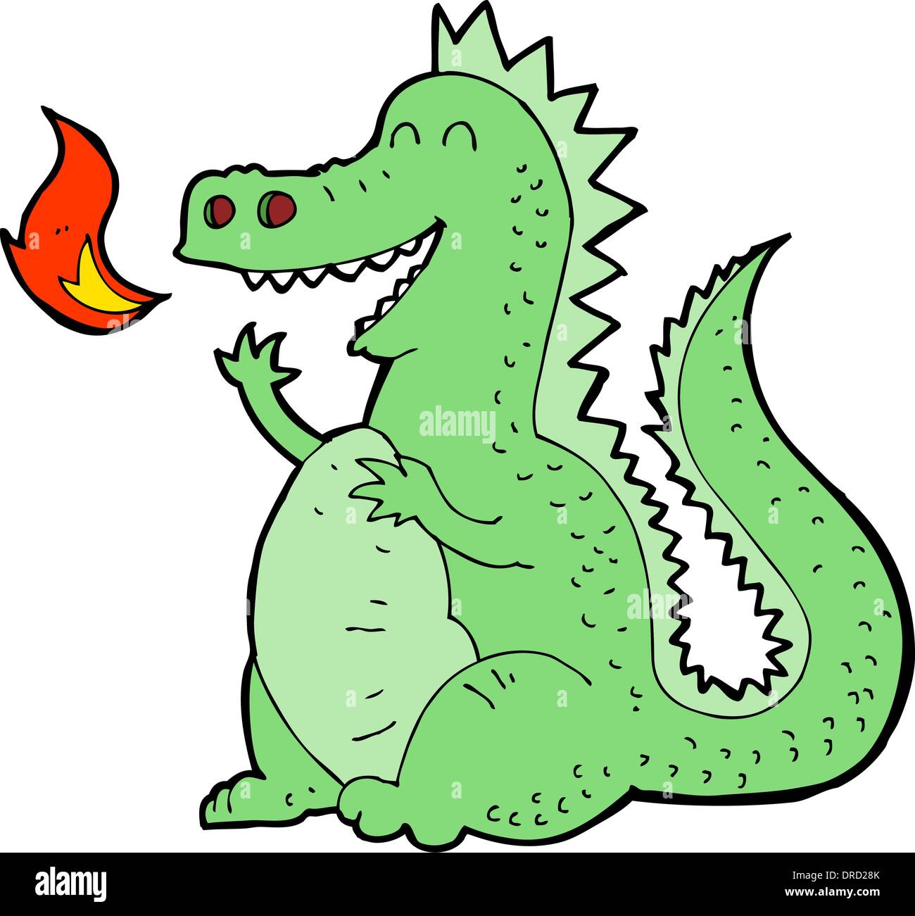 cartoon fire breathing dragon Stock Vector Image & Art - Alamy