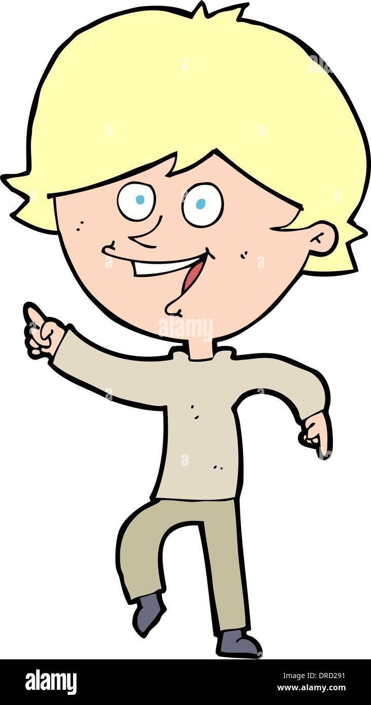 cartoon happy pointing man Stock Vector Image & Art - Alamy