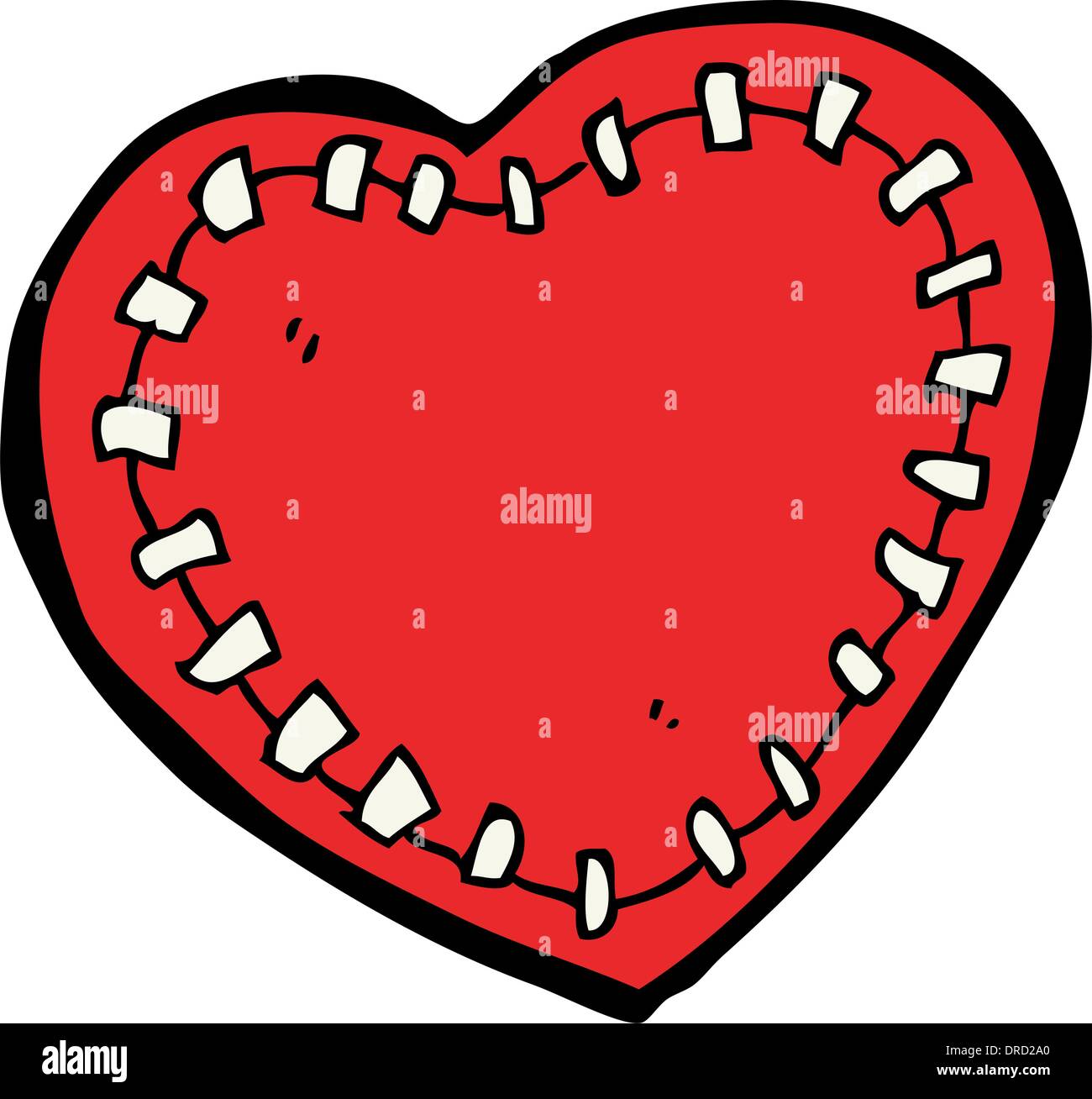 cartoon stitched heart Stock Vector Image & Art - Alamy