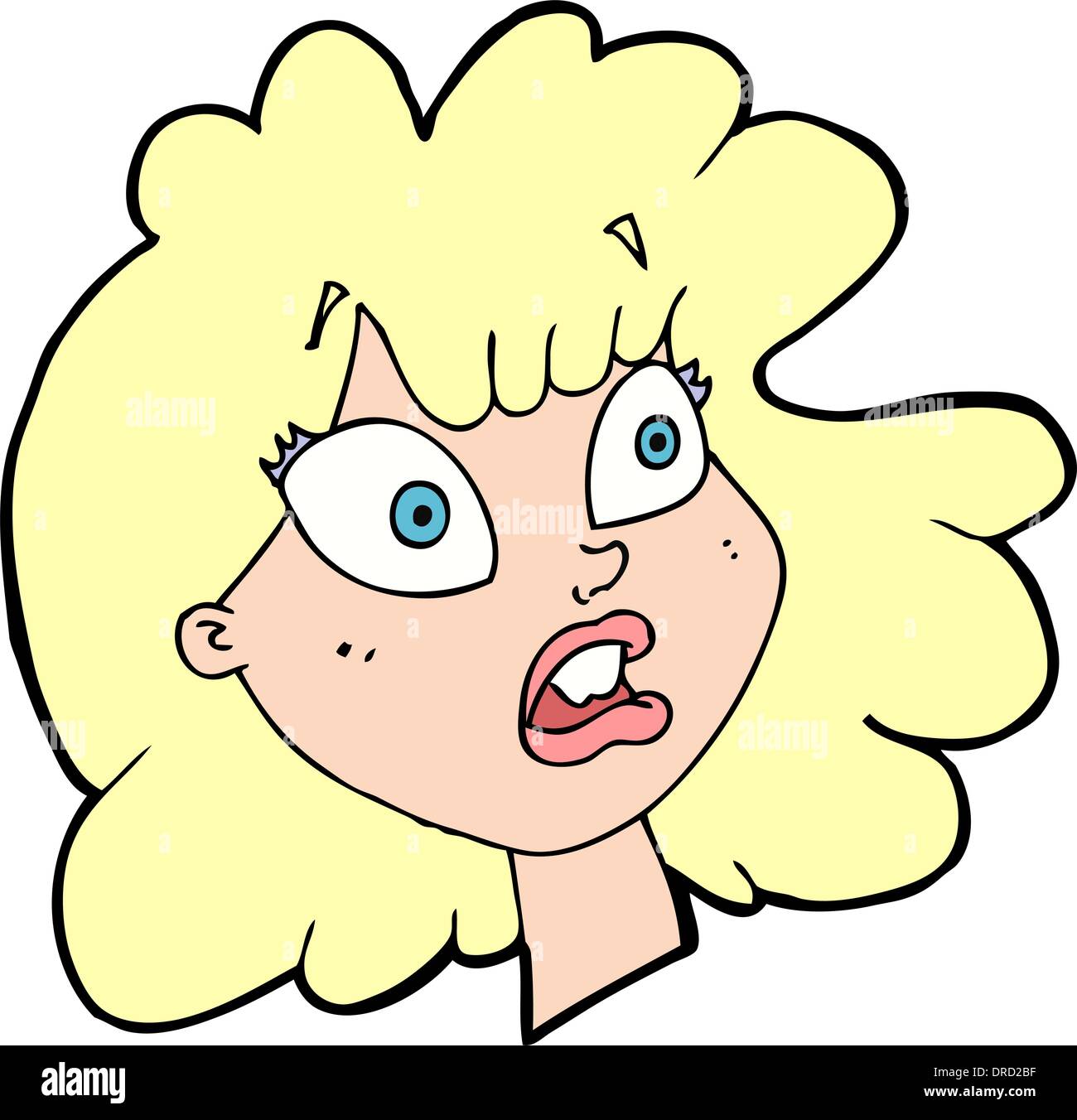 cartoon shocked female face Stock Vector Image & Art - Alamy