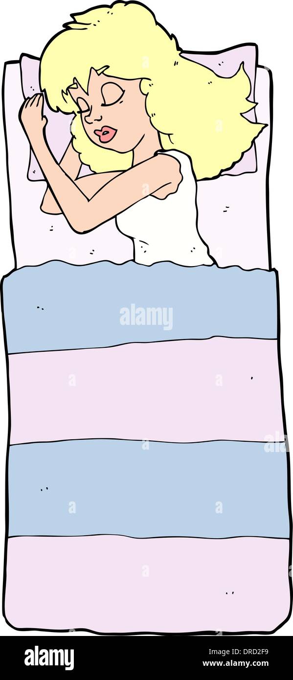 cartoon sleeping woman Stock Vector Image & Art - Alamy