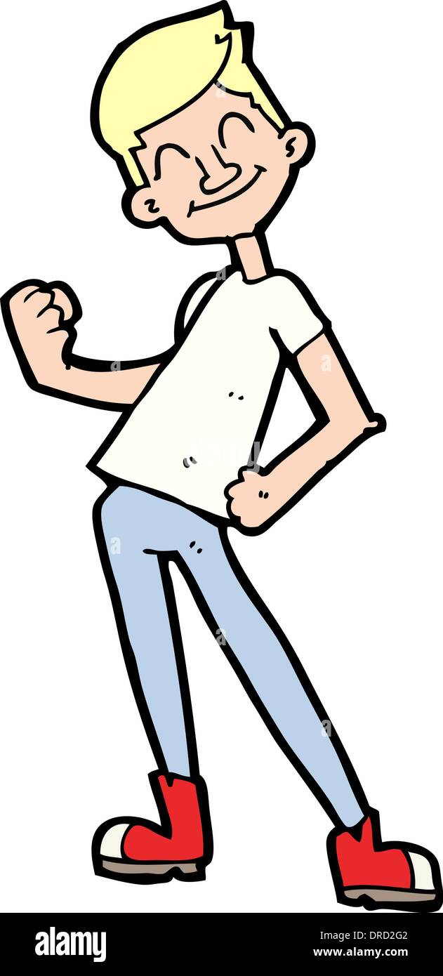 cartoon celebrating man Stock Vector Image & Art - Alamy