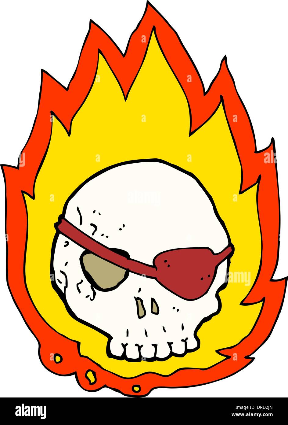 cartoon burning skull Stock Vector Image & Art - Alamy