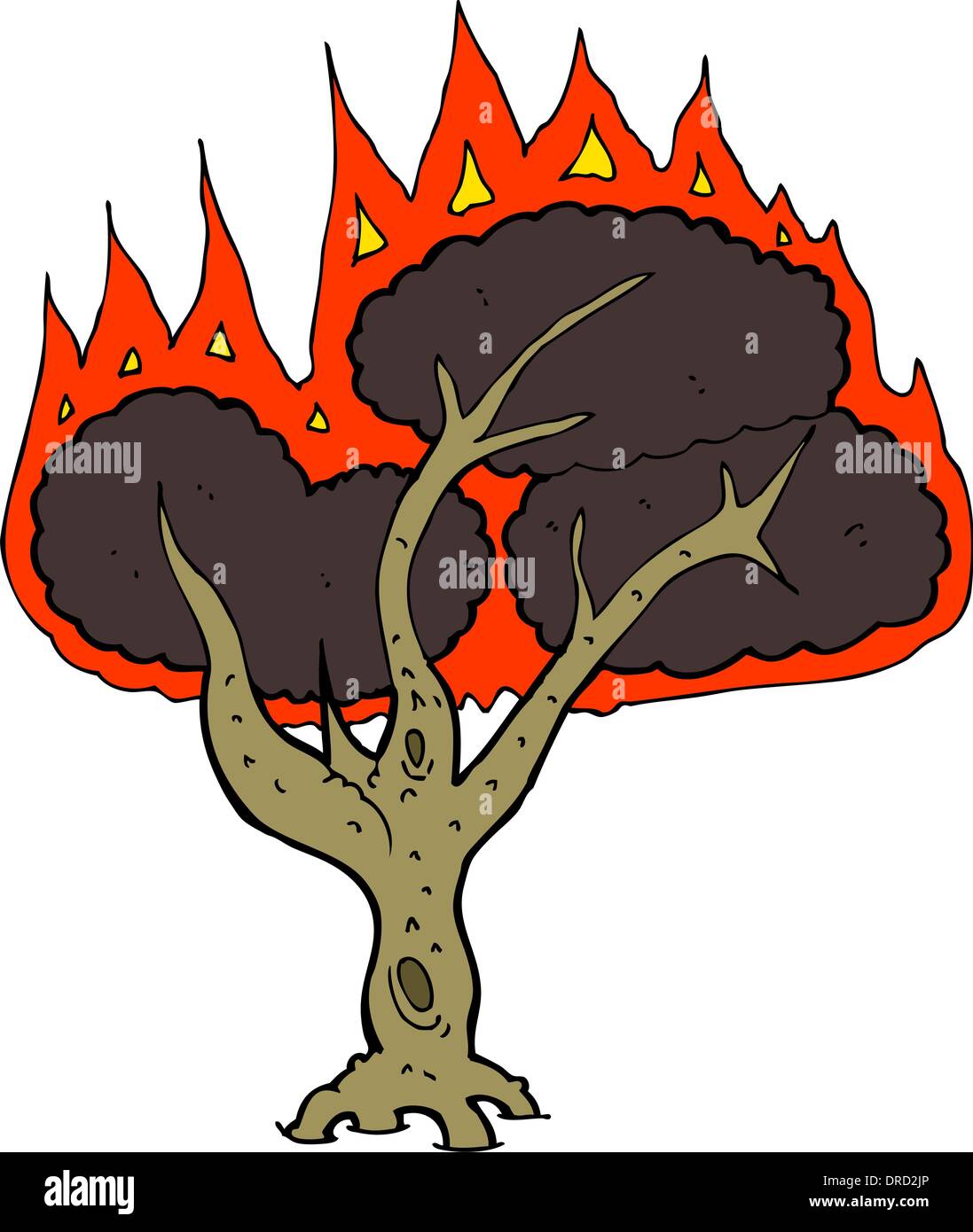 cartoon burning tree Stock Vector Image & Art - Alamy