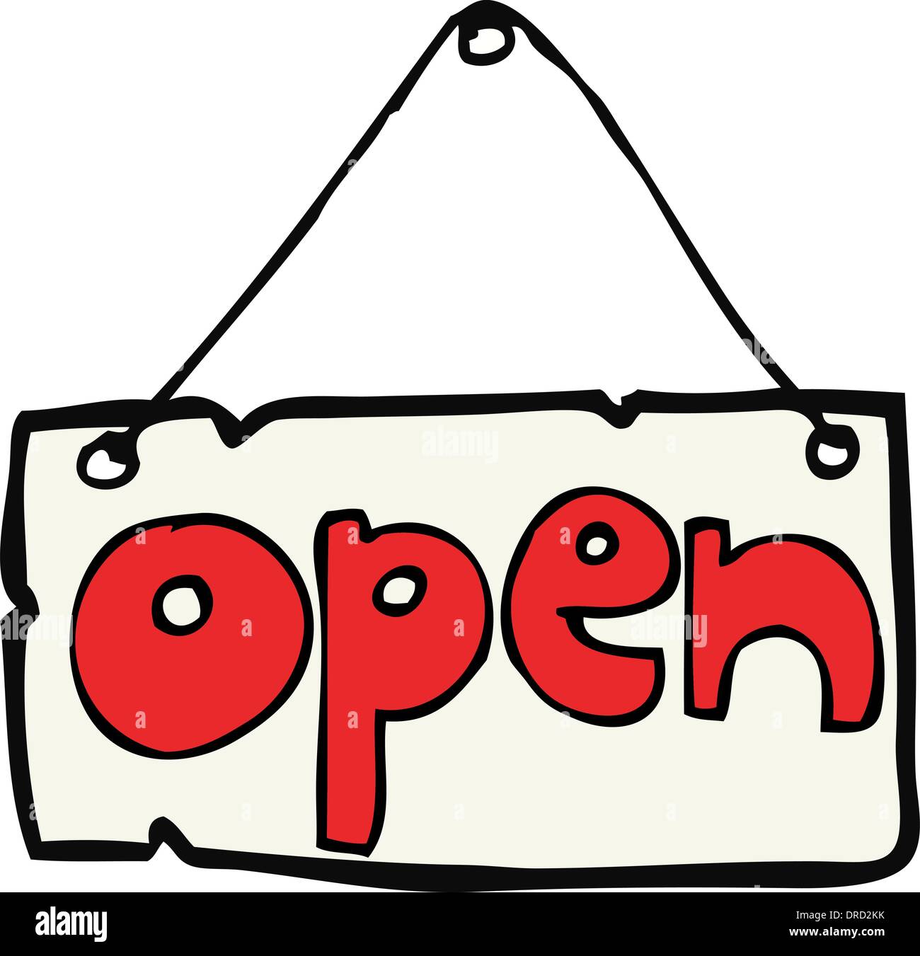 cartoon open shop sign Stock Vector Image & Art - Alamy