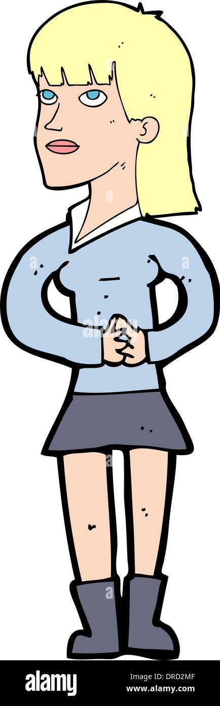 cartoon woman waiting Stock Vector Image & Art - Alamy