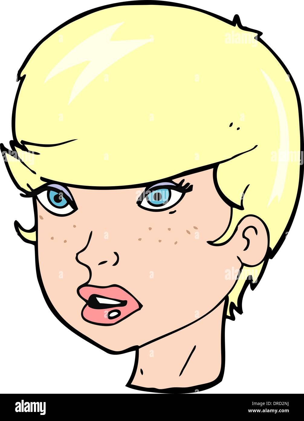 cartoon pretty female face Stock Vector Image & Art - Alamy