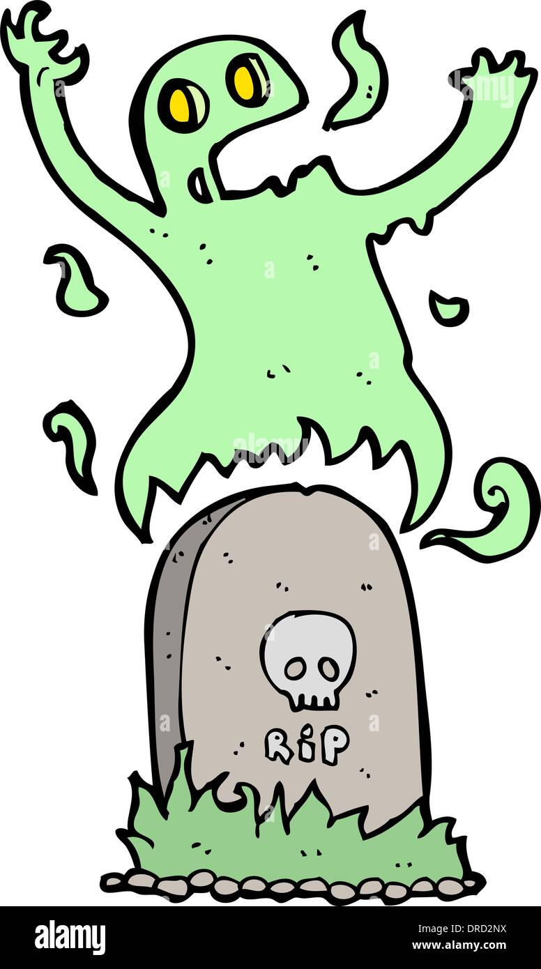 cartoon ghost rising from grave Stock Vector Image & Art - Alamy