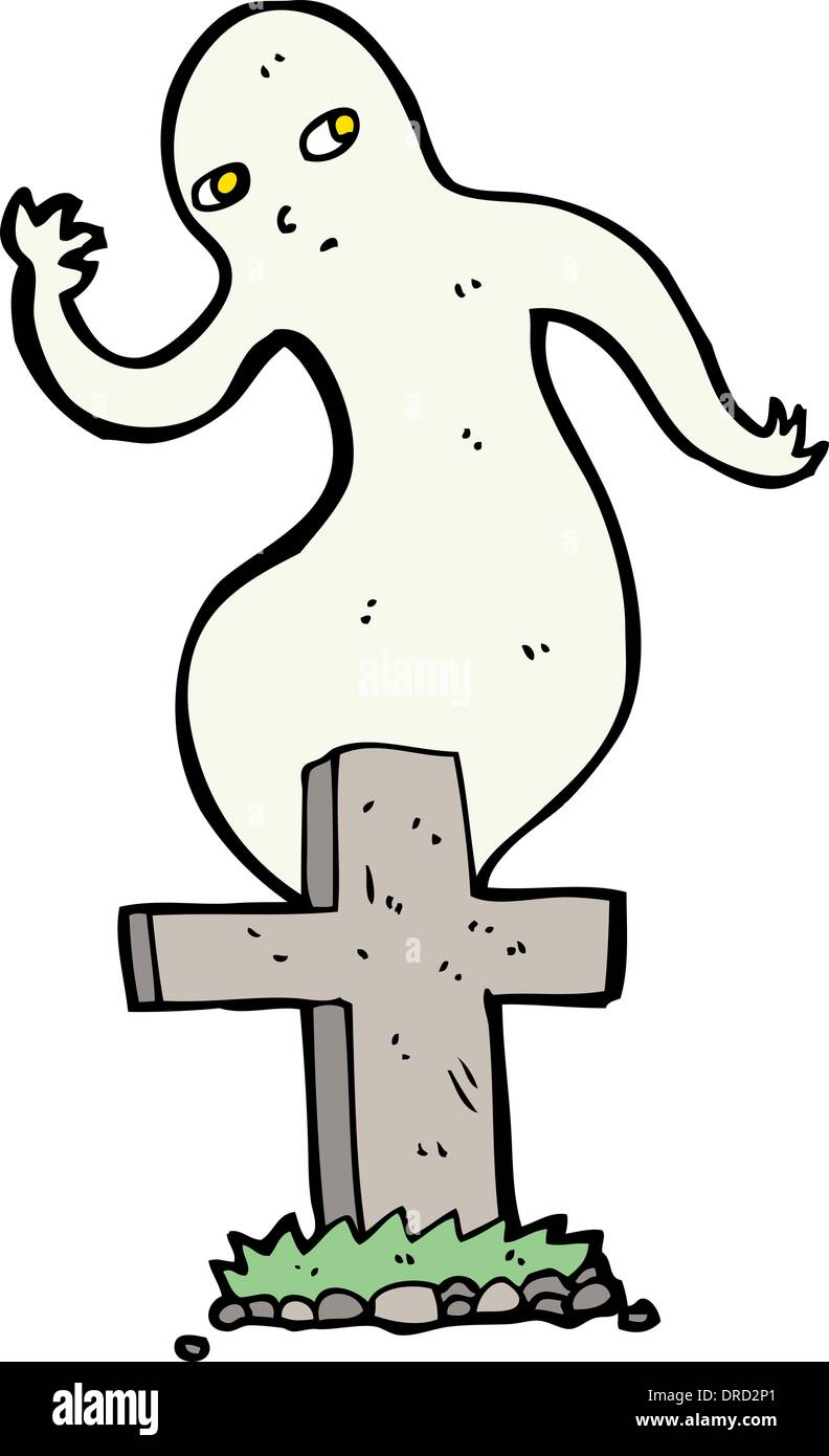 cartoon ghost rising from grave Stock Vector Image & Art - Alamy