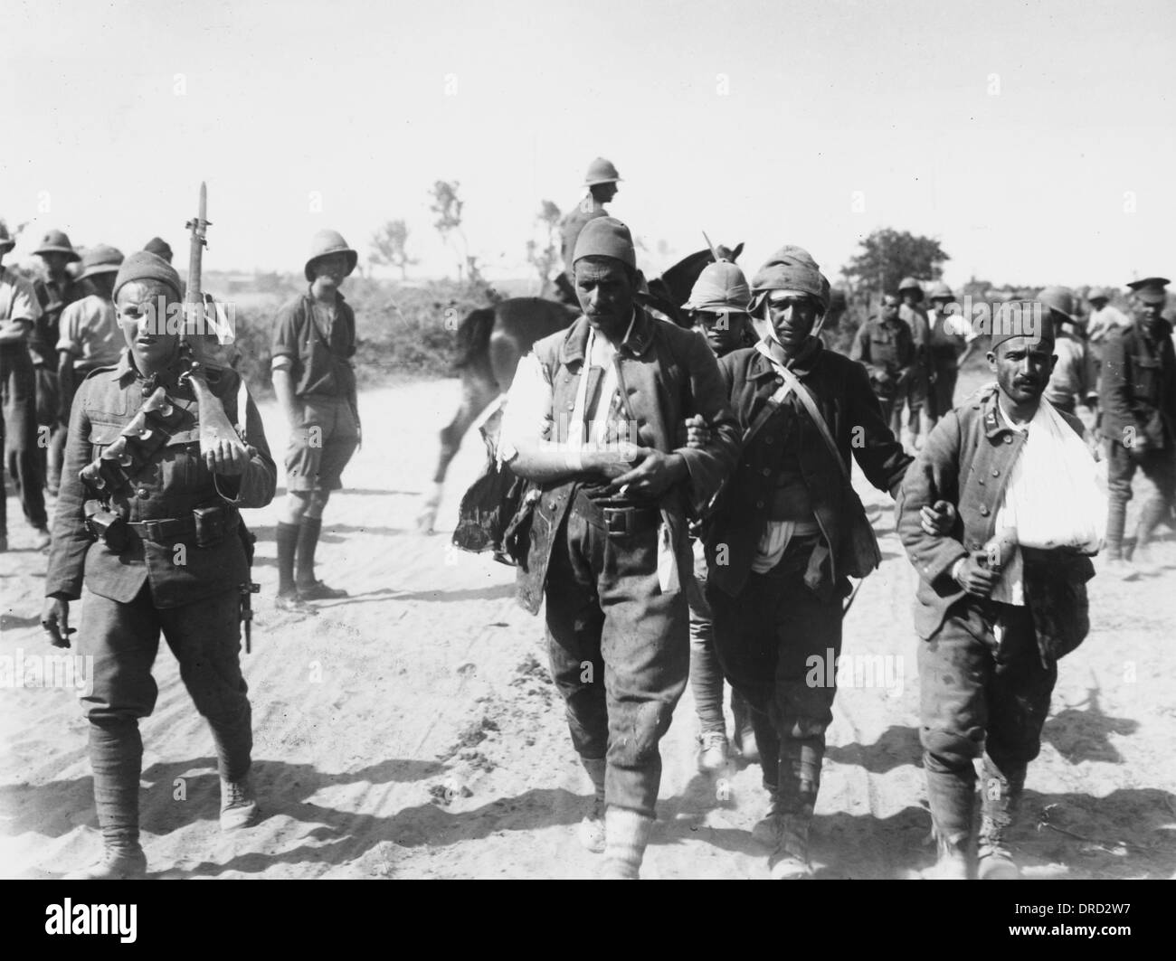 Wounded Turkish soldiers WWI Stock Photo - Alamy