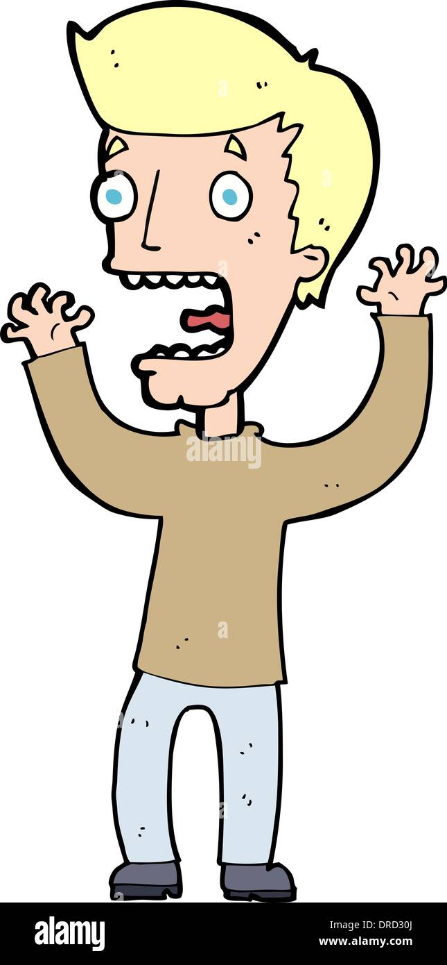 cartoon frightened man Stock Vector Image & Art - Alamy