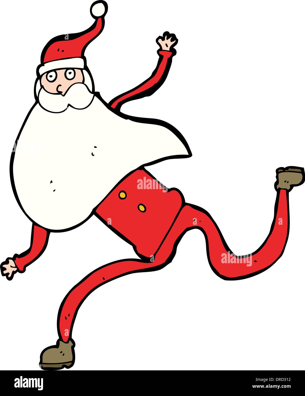 cartoon running santa Stock Vector Image & Art - Alamy