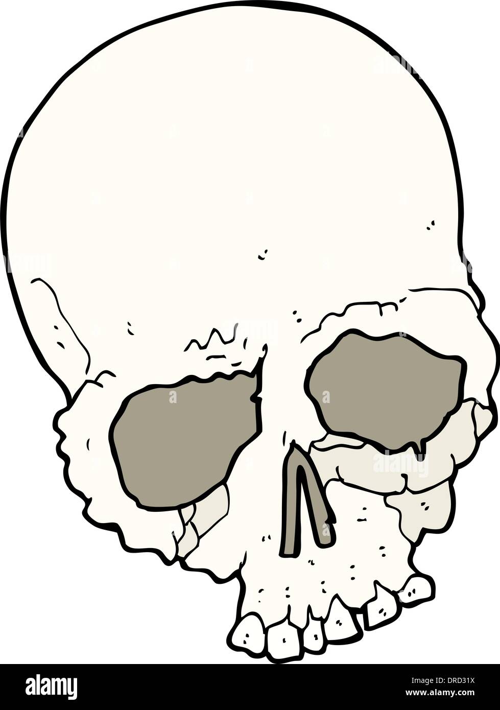 cartoon spooking old skull Stock Vector Image & Art - Alamy