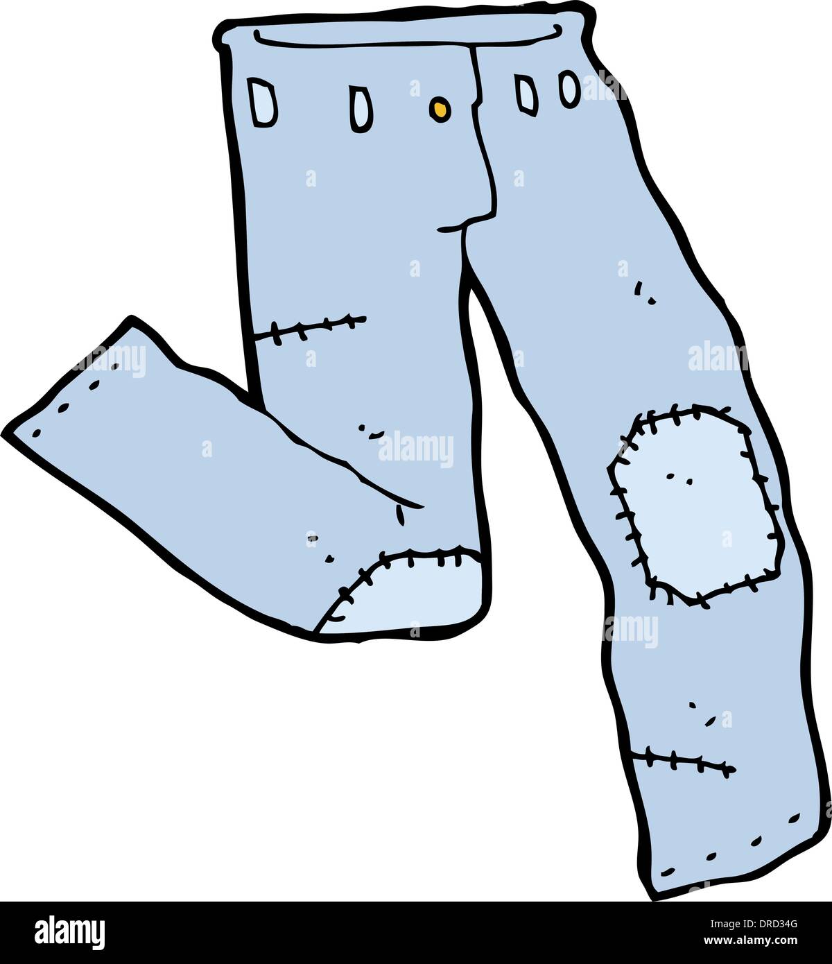 cartoon patched old jeans Stock Vector Image & Art - Alamy