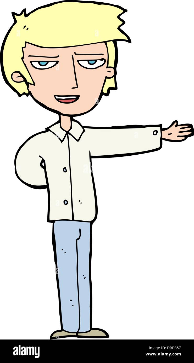 cartoon man gesturing welcome Stock Vector Image & Art - Alamy