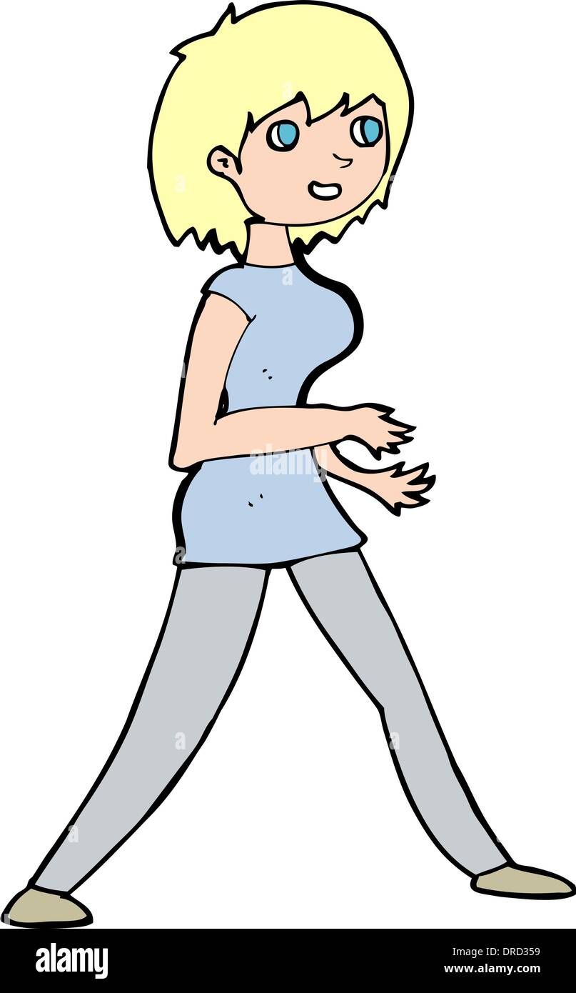 cartoon woman walking Stock Vector Image & Art - Alamy