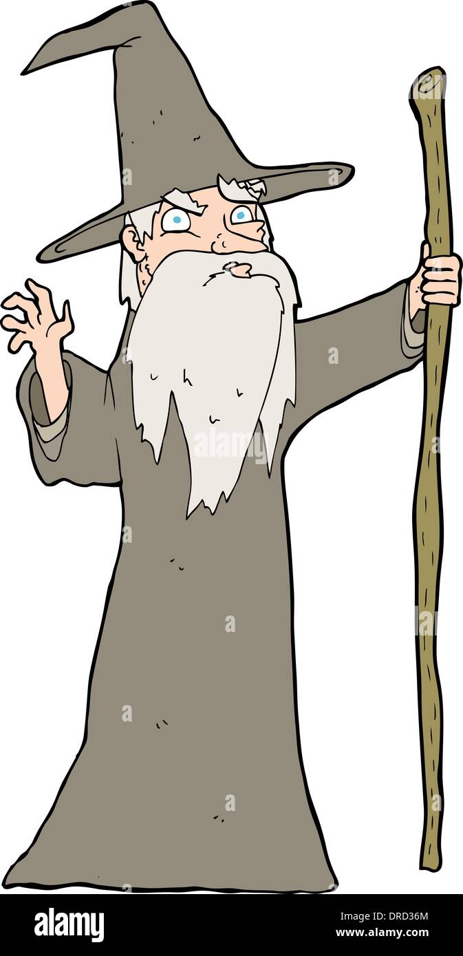 cartoon old wizard Stock Vector Image & Art - Alamy